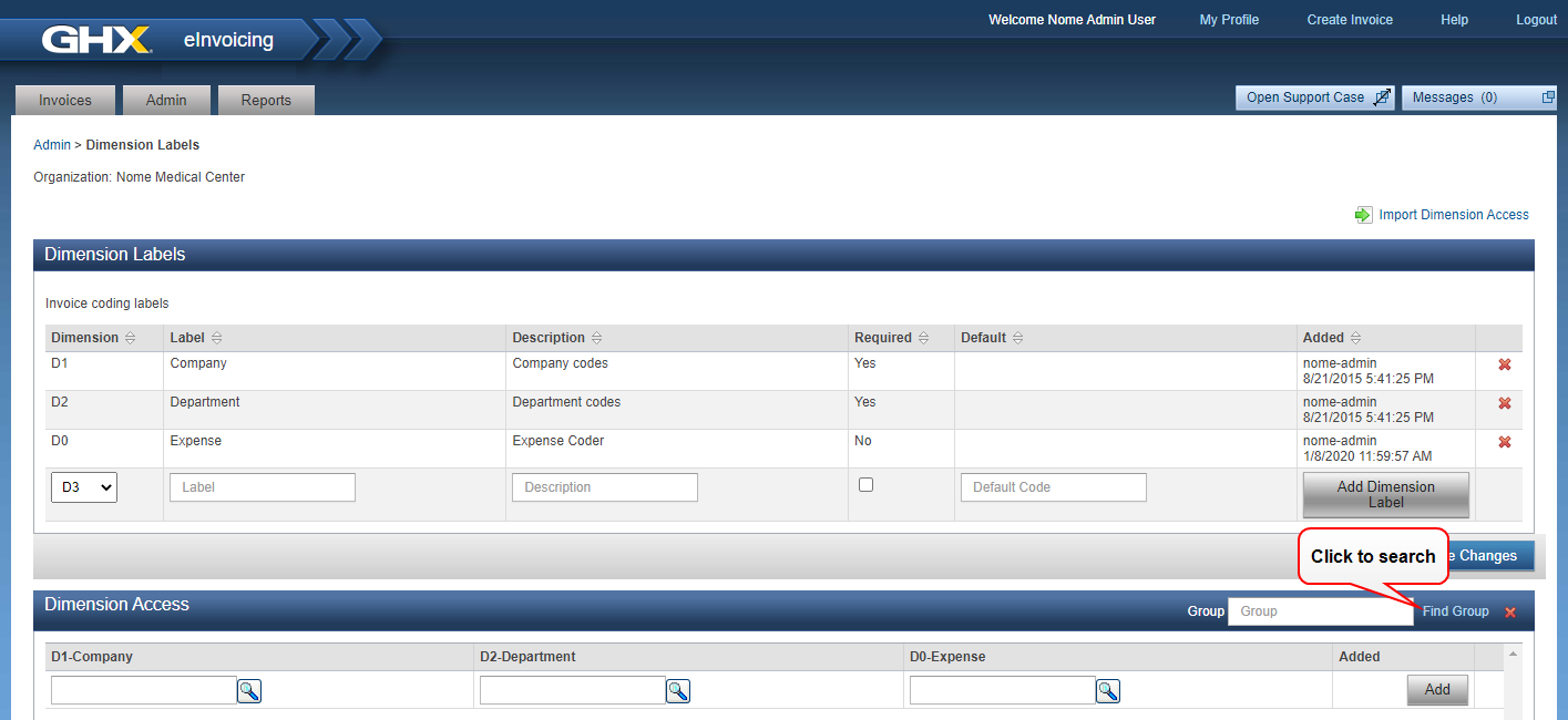 Search for Dimensions