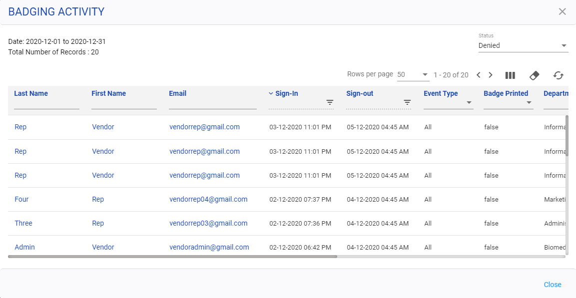 View Rep Badging Activity